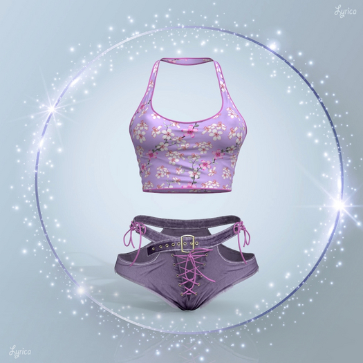 Second Life Marketplace Larax Shorts Outfit Cherry